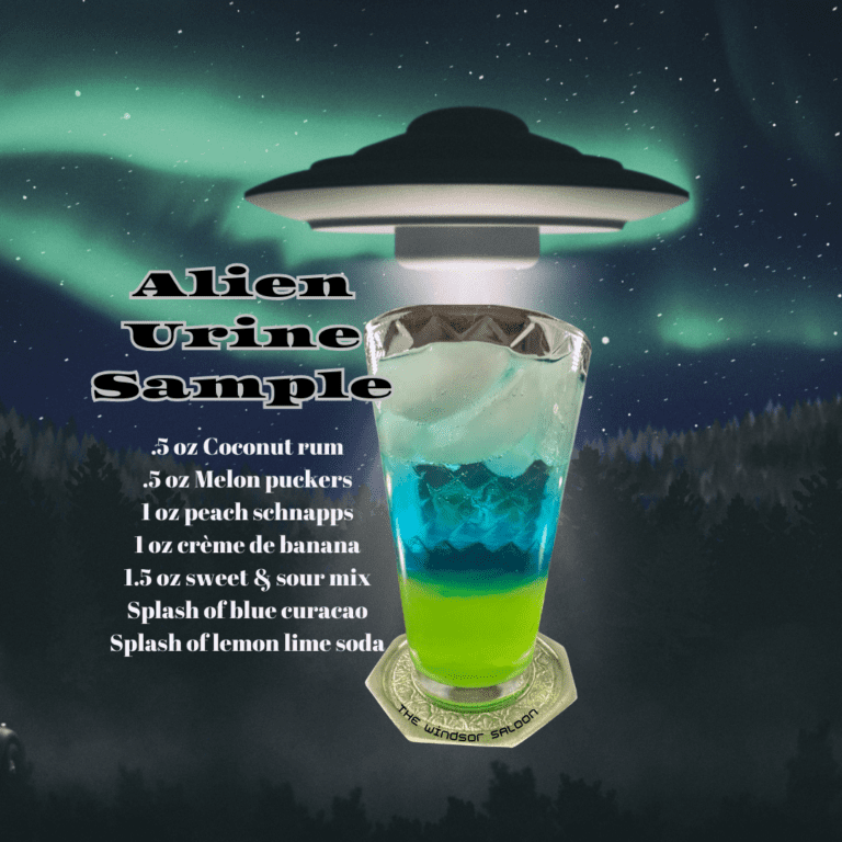 Alien Urine Sample Cocktail: A Galactic Delight - The Windsor Saloon